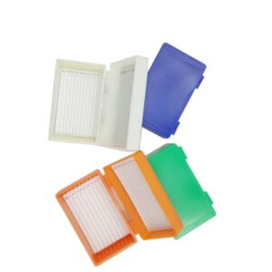 12-place microscope slide box microslide slide box random color pack of 4