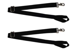 derby originals premium pair of removable universal elastic leg straps for miniature horse blankets - featuring a loop end safety design and premium swivel snaps