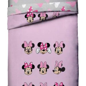 Jay Franco Minnie Mouse Faces 5 Piece Twin Bed Set (Offical Disney Product)