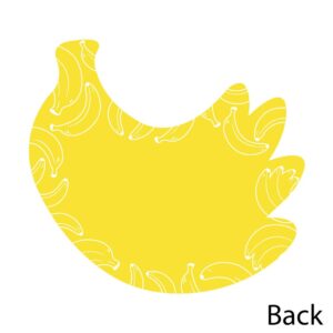 Big Dot of Happiness Let's Go Bananas - Shaped Tropical Party Thank You Note Cards with Envelopes - Set of 12