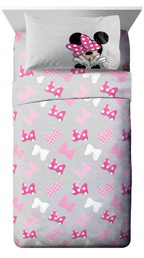 Jay Franco Minnie Mouse Faces 5 Piece Twin Bed Set (Offical Disney Product)