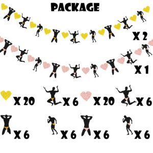 Male Dancers Strippers Banner, Bachelorette Party Garland,Naughty Dirty, Hen Party Supplies, Wedding, Engagement and Bridal Shower Party Decorations