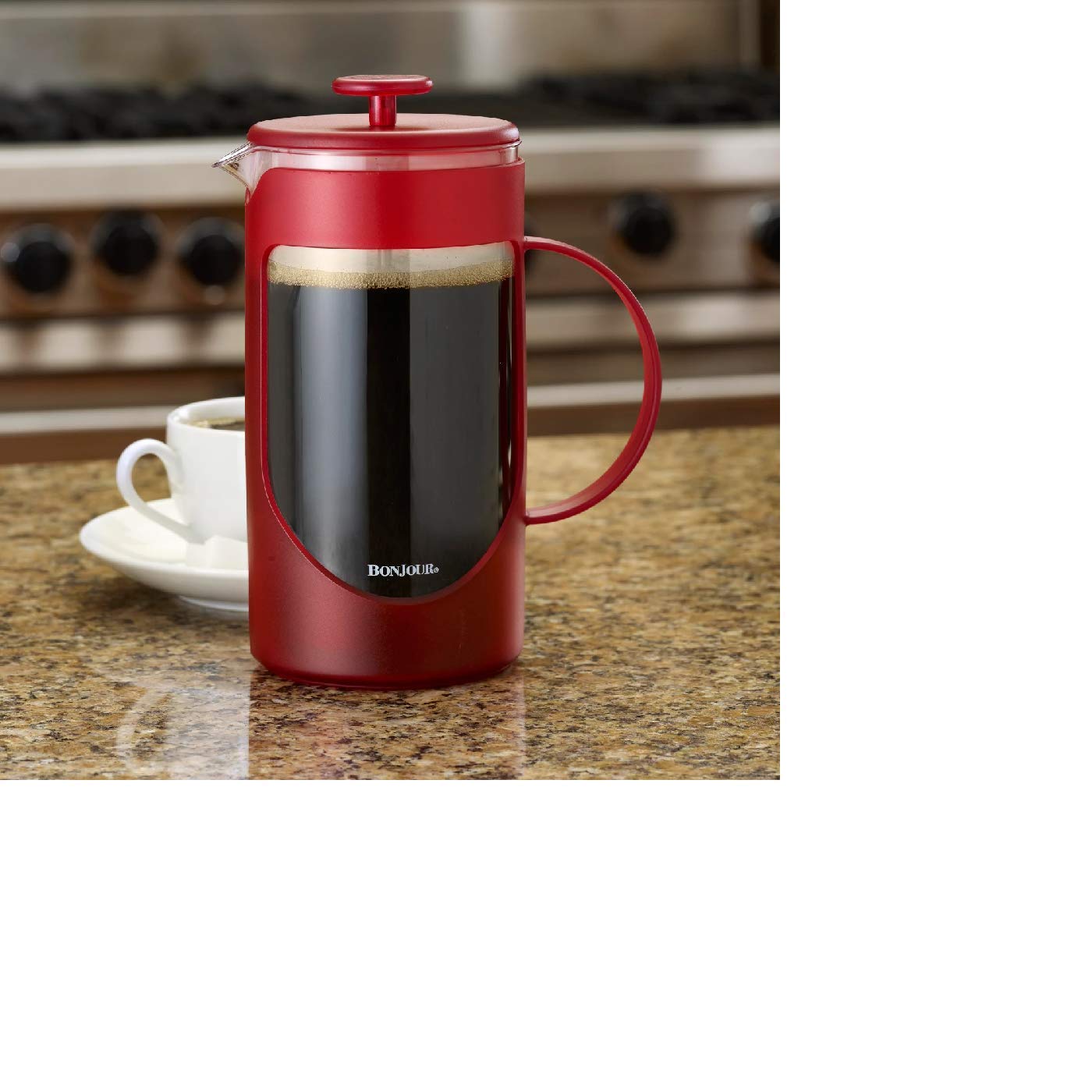 BonJour Coffee & Tea 8-Cup French Press, Red