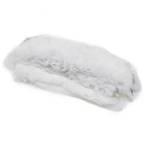 SLC Genuine White Rabbit Pelt for Décor & Crafts, Single Genuine Fur Hides