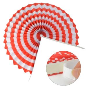 18Pc Party Hanging Paper Fans Set Decorative Red Folding Fans Party Decorations Round Fan Wall Decor Paper Garlands Flower Decoration for Birthday Festival Party Wedding Graduation Events Accessories