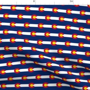 Spoonflower Fabric - Colorado Flag Flags USA United States America Printed on Petal Signature Cotton Fabric by The Yard - Sewing Quilting Apparel Crafts Decor