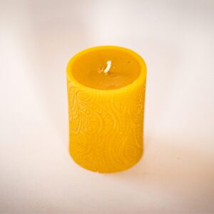 BeeTheLight Beeswax Pillar Candle - 100% Pure Bees Wax - Choose Your Size and Color - 24 Hour Burn Time - 2x3 - Unscented - Natural Light Honey Scent (Natural Yellow, Small)