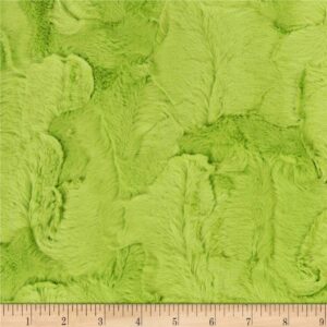 shannon minky luxe cuddle hide lime, fabric by the yard