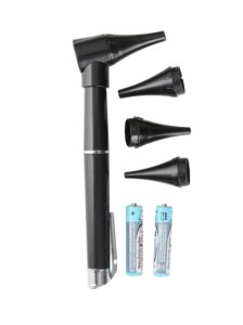 primacare diagnostic otoscope with led for doctors | pocket ear canal checker for kids, adults & pets | compact medical ear examination scope | 3 specula sizes