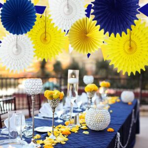 Graduation Party Decorations Navy Blue Yellow 2024/Navy Blue Yellow Graduation Decorations Birthday Party Decorations Navy Blue Yellow Bridal Shower Decorations/ Royal Prince Baby Shower Decorations