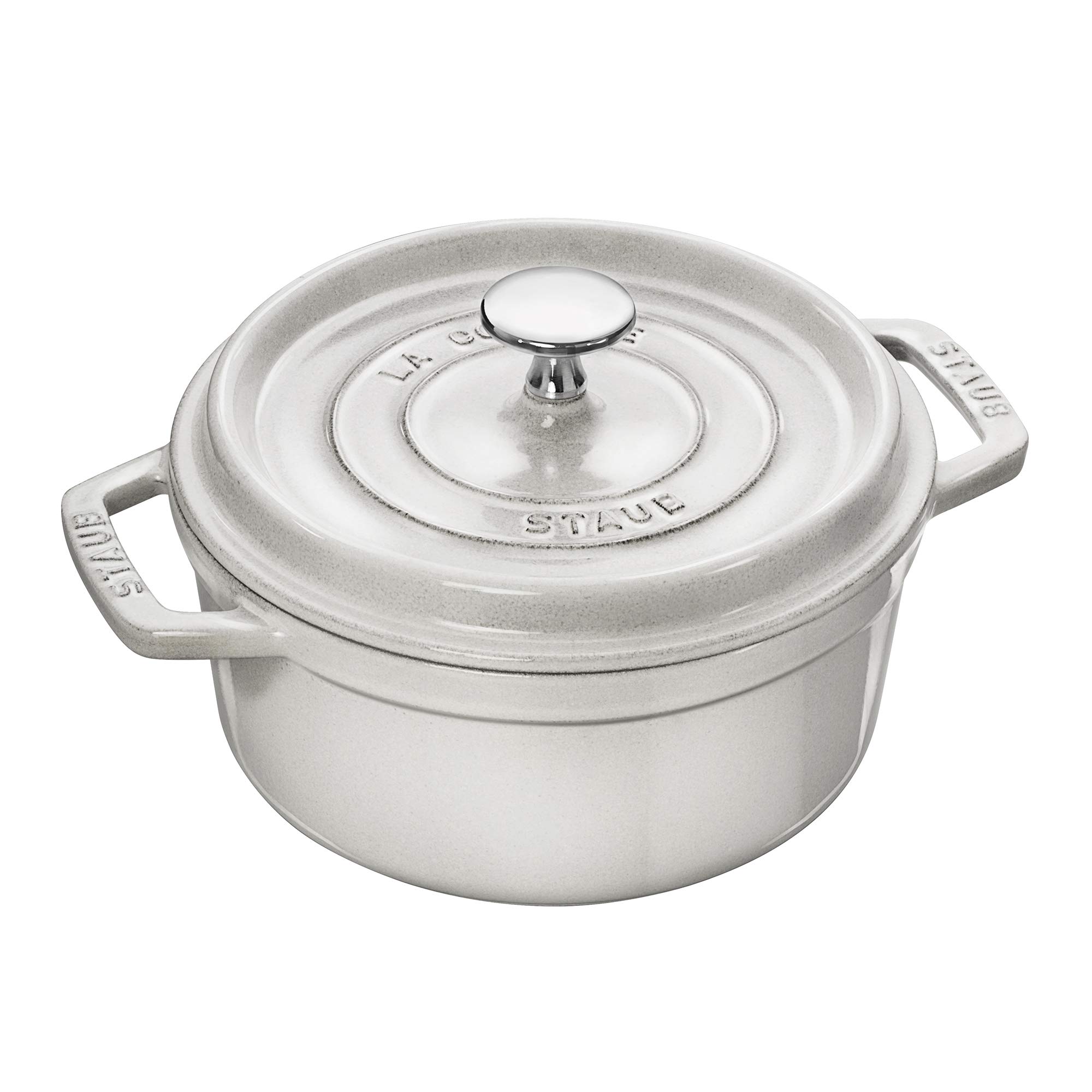 staub La Cocotte Round 40501-409 Pico Cocotte Round Campagne 7.1 inches (18 cm) Both Hands, Enameled Pot, Induction Compatible with Serial Numbers