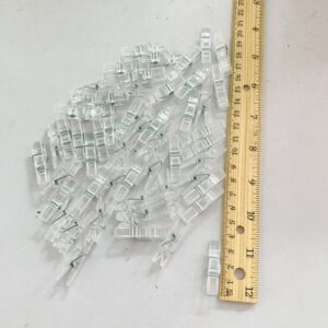 50PCS Clear Plastic Mini Spring Hanging Clips Clamps Holder Clothing Pins Paper Photos Clothes Line Clip Clothespins Clip Hanger Clips Laundry Clothespins(3.5cm x 0.7cm x 1cm)