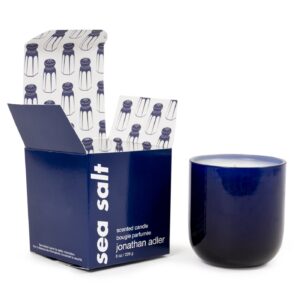 jonathan adler pop sea salt scented candle, blue