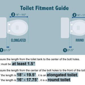 Ivyel J-2R Smart Electric Bidet for Toilet Seat,Fits Round toilet,Warm water,Heated bidet toilet seat,Remote Control,Heated Dryer, hild Function,Stainless Steel Self-Cleaning Nozzle,LED Night Light