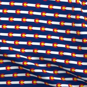 Spoonflower Fabric - Colorado Flag Flags USA United States America Printed on Petal Signature Cotton Fabric by The Yard - Sewing Quilting Apparel Crafts Decor