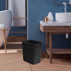 Acrimet Wastebasket, Deskside Bin, 3.25 Gallon/13 Quart/12 Liter (Plastic) (Black Color) (Set of 8)