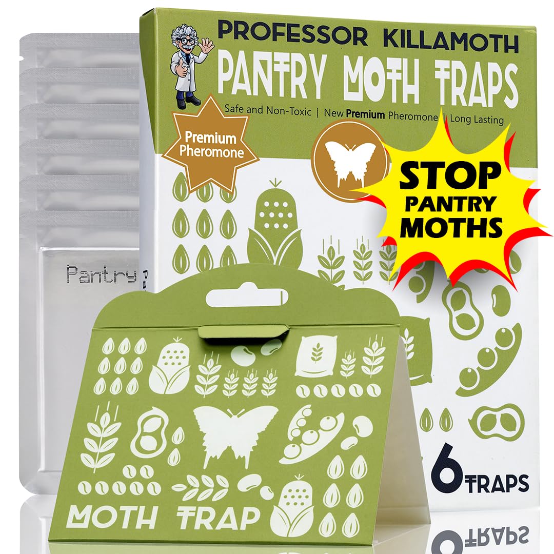 Pantry Moth Traps 6 Pack | Child and Pet Safe | No Insecticides | Premium Attractant