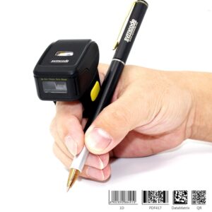 2D Bluetooth Ring Barcode Scanner,Symcode Wearable Wireless Finger Mini Bar Code Reader Scanner