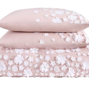 Christian Siriano Confetti Flowers Duvet Set King, Blush