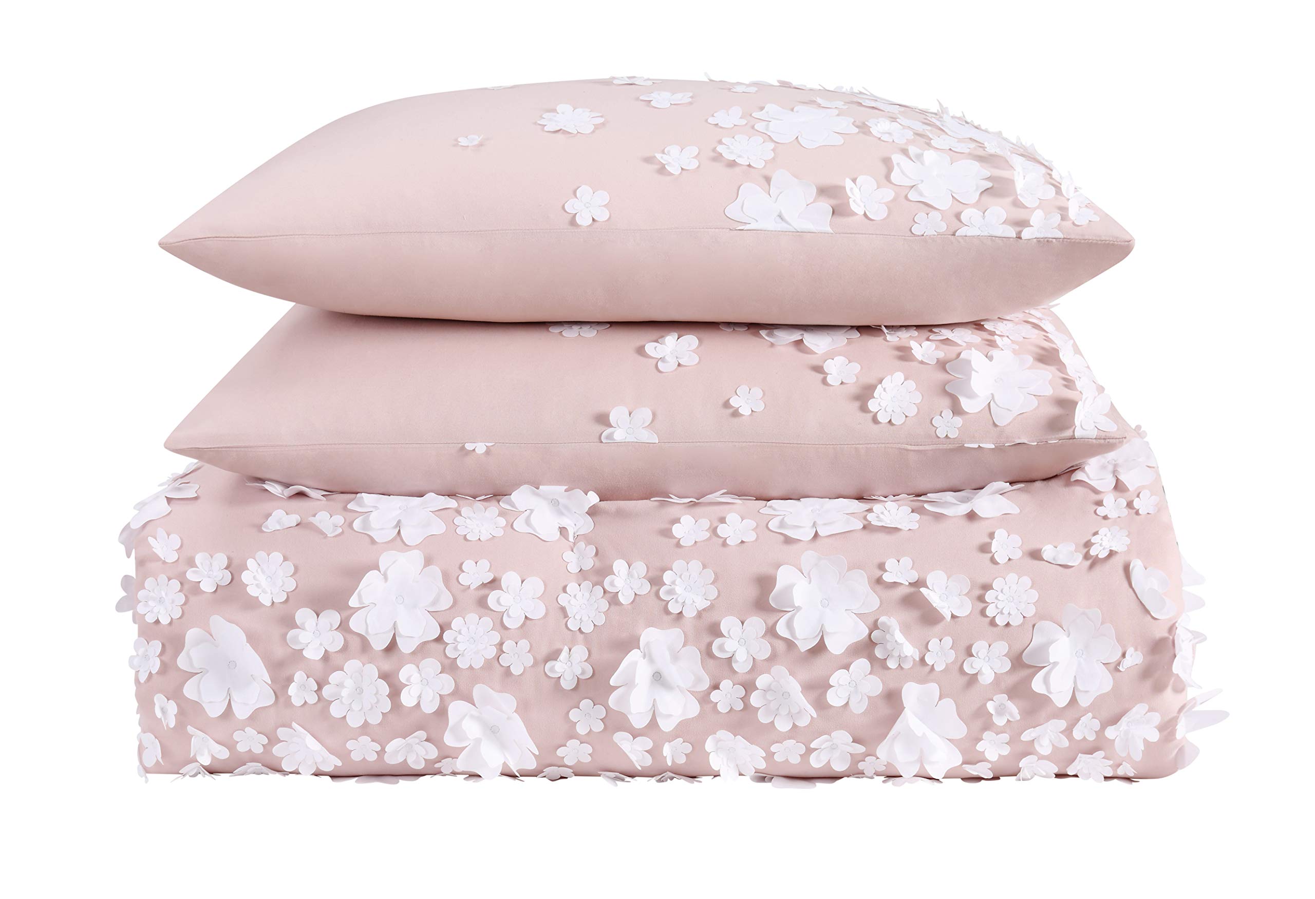 Christian Siriano Confetti Flowers Duvet Set King, Blush