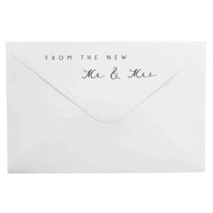 GSM Brands Thank You Cards for Wedding (Mr and Mrs Theme) - 100 Cards with Envelopes