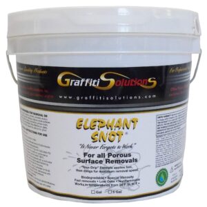 graffiti solutions elephant snot graffiti remover (1 gallon) | superior biodegradable formula for rapid graffiti removal on porous surfaces | trusted by professionals