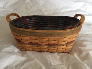 longaberger large daily blessings basket with protector and falling leaves liner