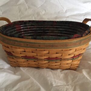 Longaberger Large Daily Blessings Basket with Protector and Falling Leaves Liner