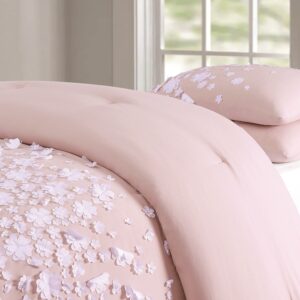 Christian Siriano Confetti Flowers Duvet Set King, Blush