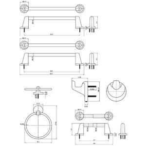 Laguna Brass 6910CP 5-Piece Bathroom Hardware Accessory Set Chrome Finish