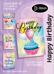 happy birthday to you party multicolored 7 x 5 paper boxed greeting cards