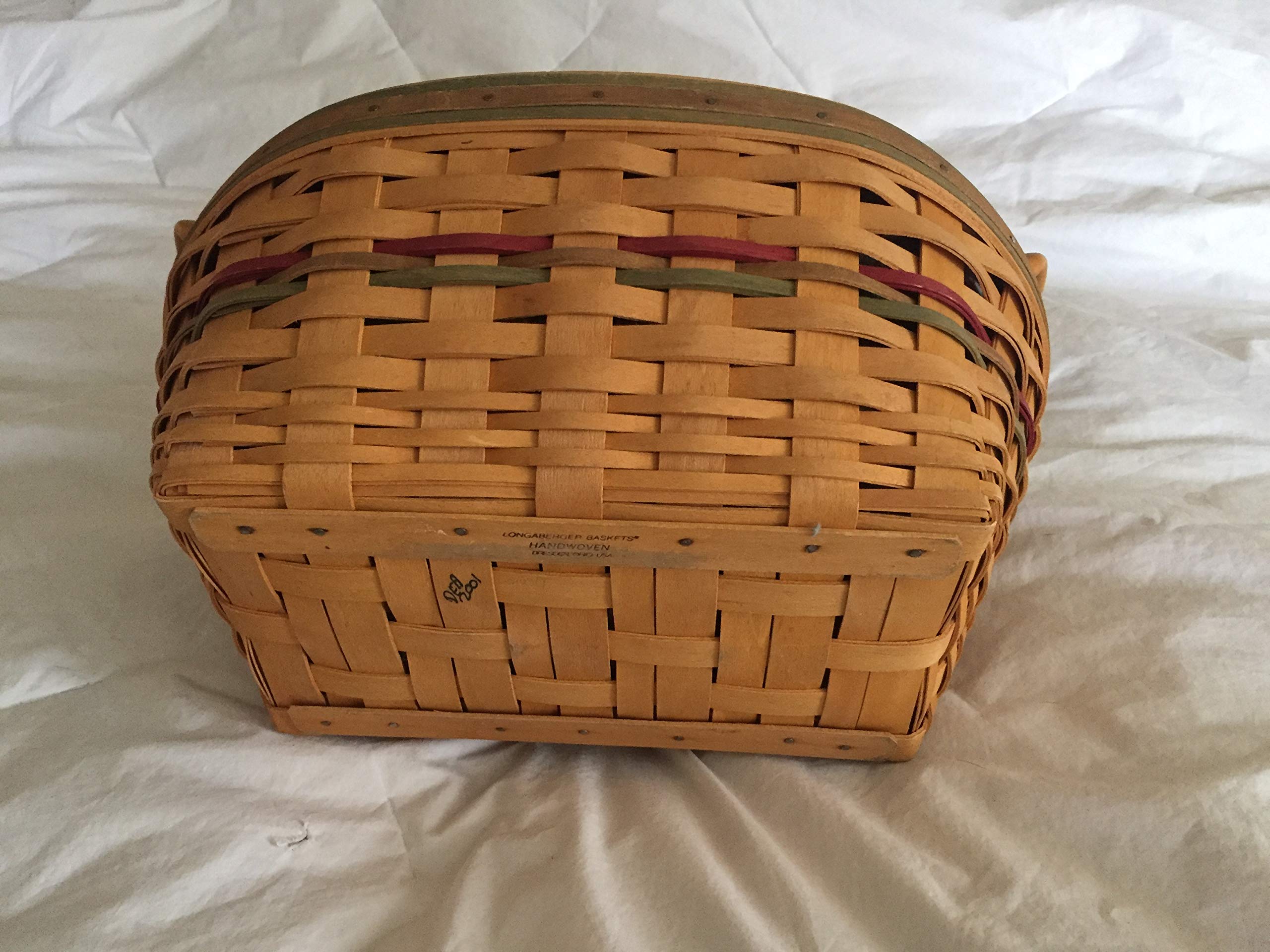 Longaberger Large Daily Blessings Basket with Protector and Falling Leaves Liner