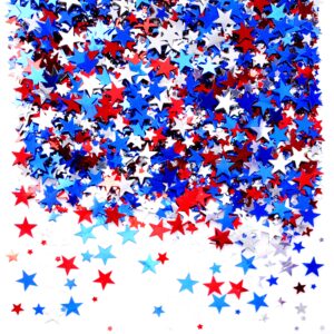 independence national day patriotic party confetti - twinkle stars metallic table scatter confetti sequins 4th of july presidents day birthday party sprinkles confetti decorations, 60g