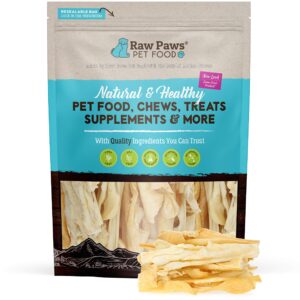 raw paws lamb rawhide treats for dogs, 1-lb - packed in usa - natural lamb dog treats sourced from free-range, grass-fed sheep - lamb hide sticks for dogs - large dog lamb treats & puppy chew sticks