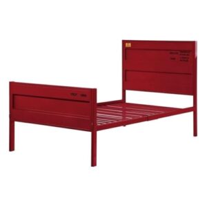 acme cargo twin panel kids bed in red