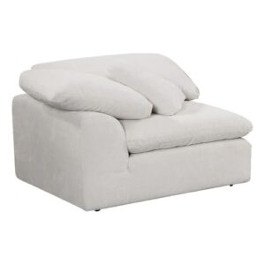 acme naveen fabric upholstered modular wedge with pillow in ivory