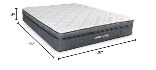 GhostBed Flex 13 Inch Cool Gel Memory Foam & Innerspring Hybrid Mattress, Medium Feel, Made in The USA, Twin XL