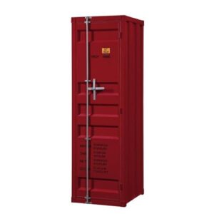 acme cargo wardrobe armoire with 1 door in red