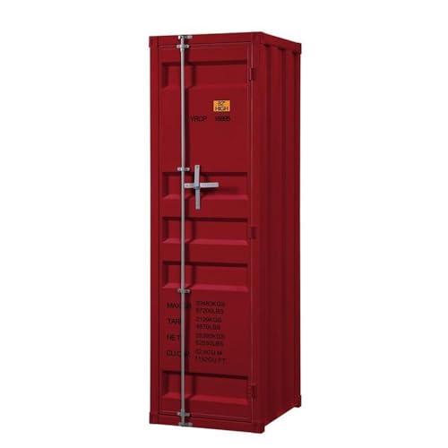 Acme Cargo Wardrobe Armoire with 1 Door in Red