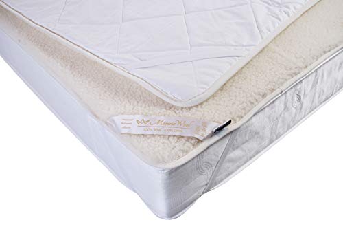 Mattress Topper Sheet Protector Underblanket Extra Thick Mattress pad Cover Woolmark Under Blanket (King 76" x 80" - 190 x 200 cm)