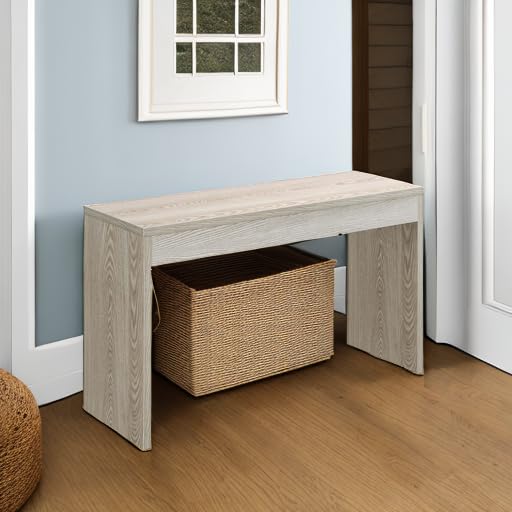 Convenience Concepts Northfield Hall Console Desk Table, Ice White