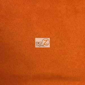 Microfiber Suede Upholstery Fabric DIY Jeans Shoes Couches Drapes Accessories (Burnt Orange, 1 Yard)