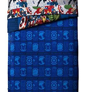 Jay Franco Marvel Avengers Blue Circle Bed Set, Twin