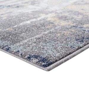 LUXE WEAVERS Hampstead Abstract Collection Gray 5x7 Area Rug 49