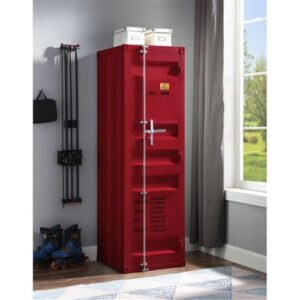 Acme Cargo Wardrobe Armoire with 1 Door in Red