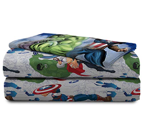 Jay Franco Marvel Avengers Blue Circle Bed Set, Twin