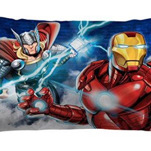 Jay Franco Marvel Avengers Blue Circle Bed Set, Twin