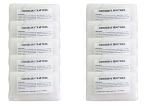 pcs outdoors black and white odorless trap wax - 1lb bars (10, white)