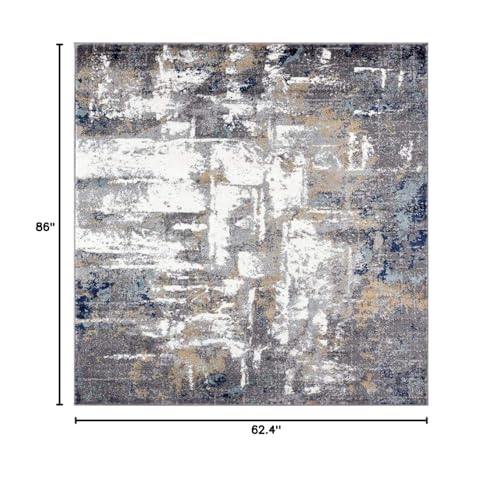 LUXE WEAVERS Hampstead Abstract Collection Gray 5x7 Area Rug 49