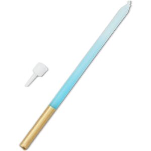 BLUE PANDA - Pastel Ombre Long Thin Birthday Cake Candles in Holders (5 in., 24 Pack)